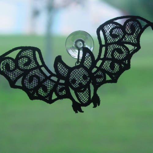 Gothic Home Decor Lace Bats Bat Lace Charms Flying Bat - Etsy