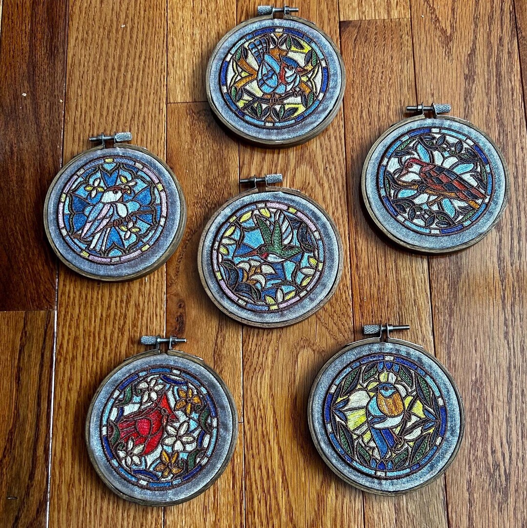 Stained Glass Bird Suncatchers - Etsy