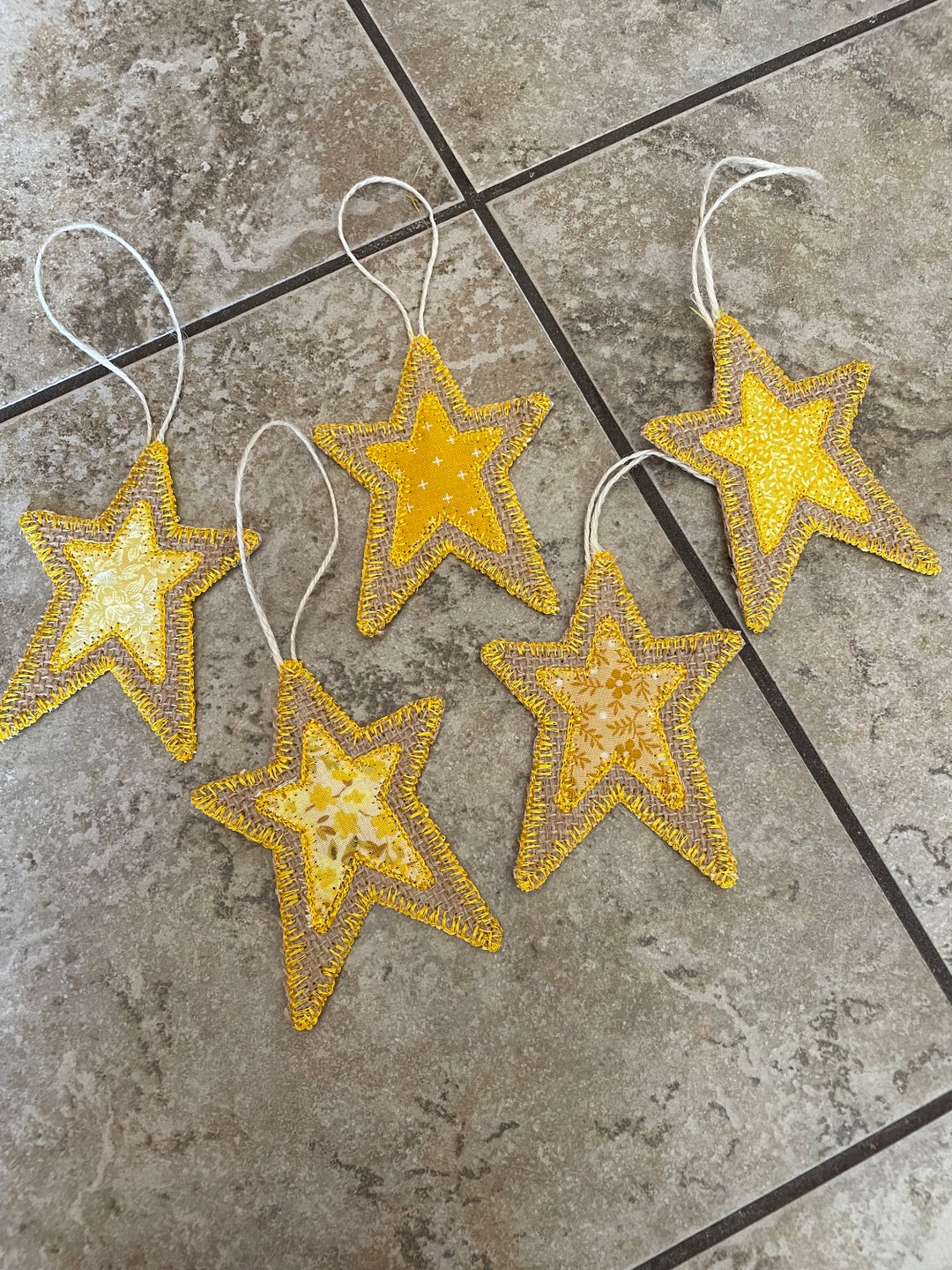 Country Star Burlap Ornament - Etsy