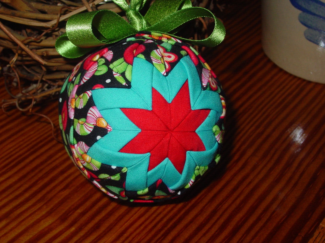 Quilted Ball Ornament - Etsy