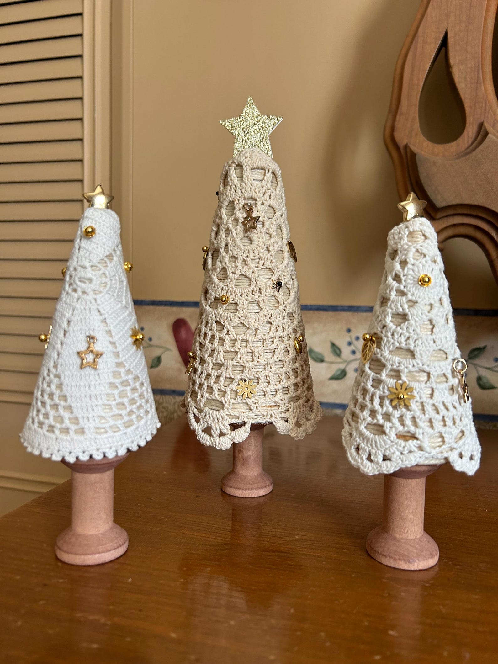 Decorated Doily Trees - Etsy