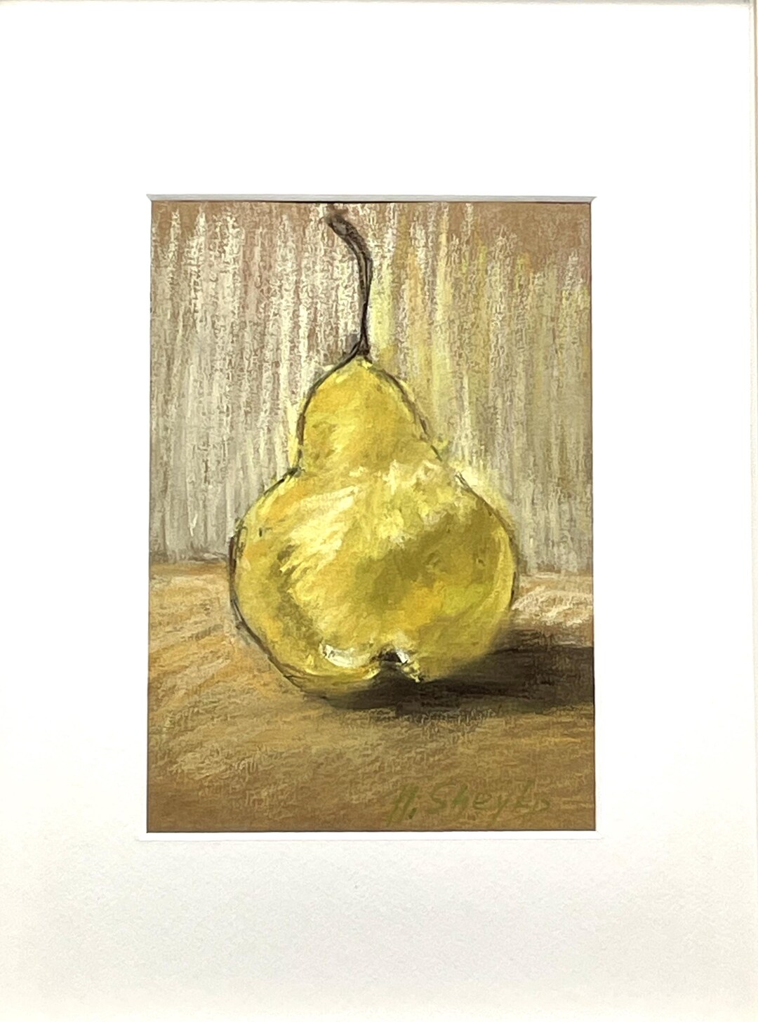 Yellow Pear Pastel Art - 13x18 Cm (5x7") - Etsy