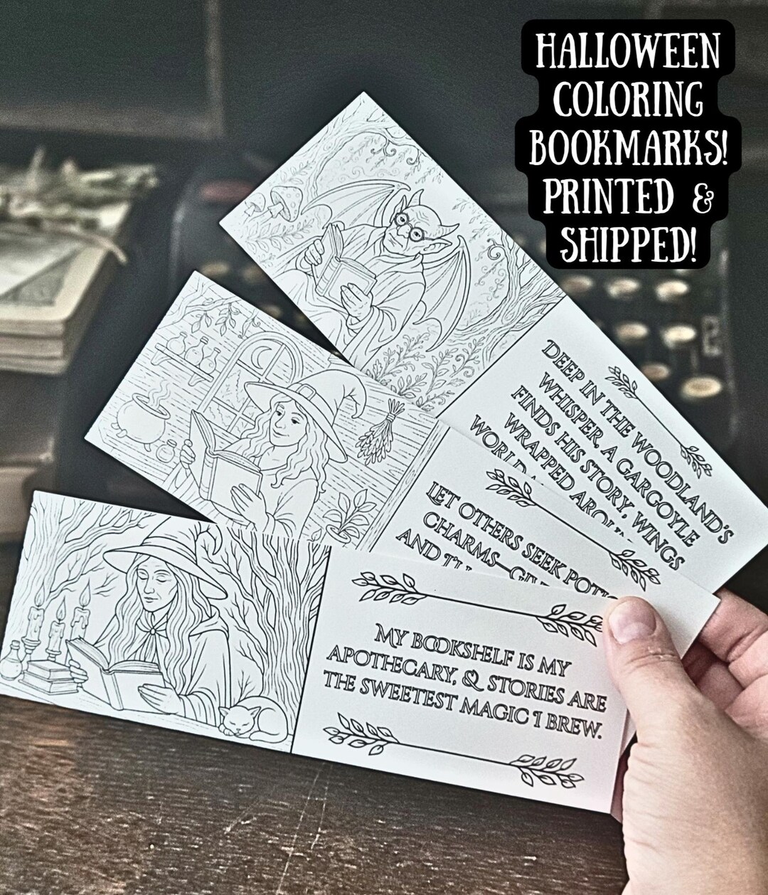 Halloween Coloring Bookmarks; Halloween Party Favors; Kid Coloring ...