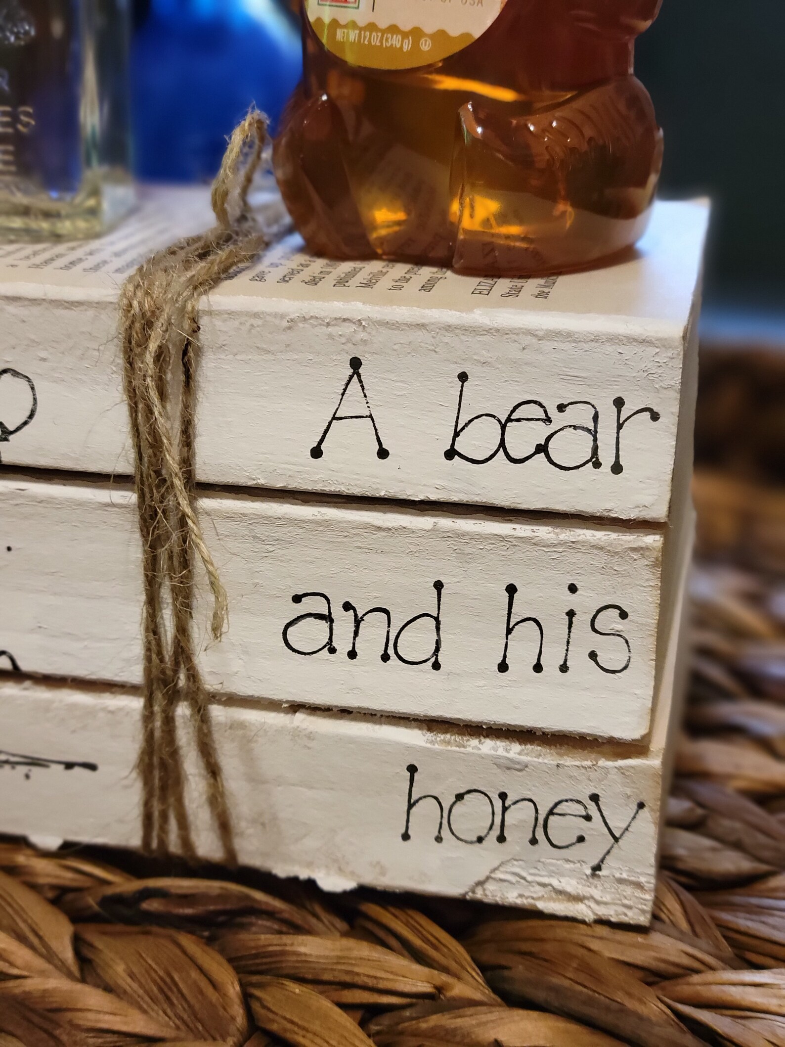 Vintage Winnie the Pooh Inspired Handmade Stamped Book Stack - Etsy