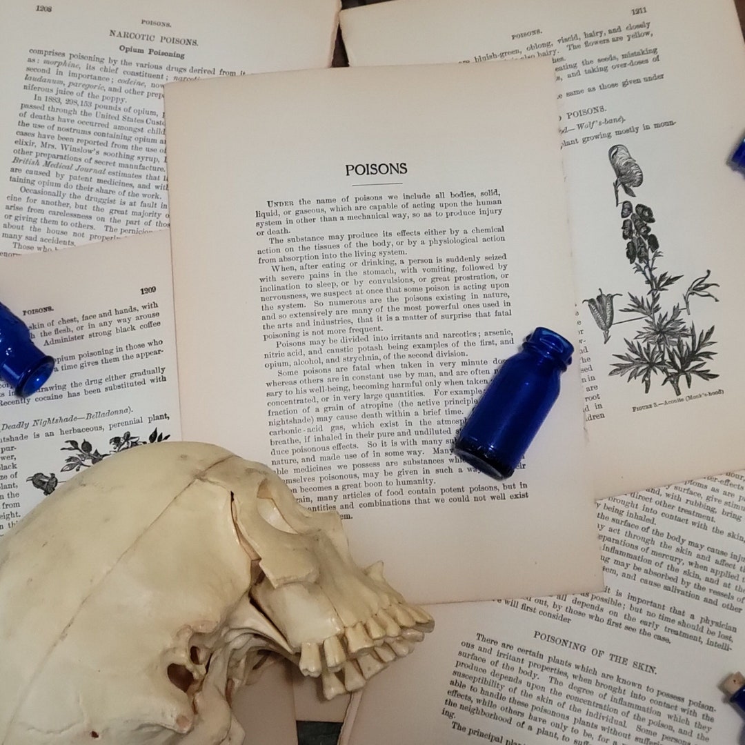 Set of 5 1935 Authentic Poison Pages Medical Ephemera - Etsy