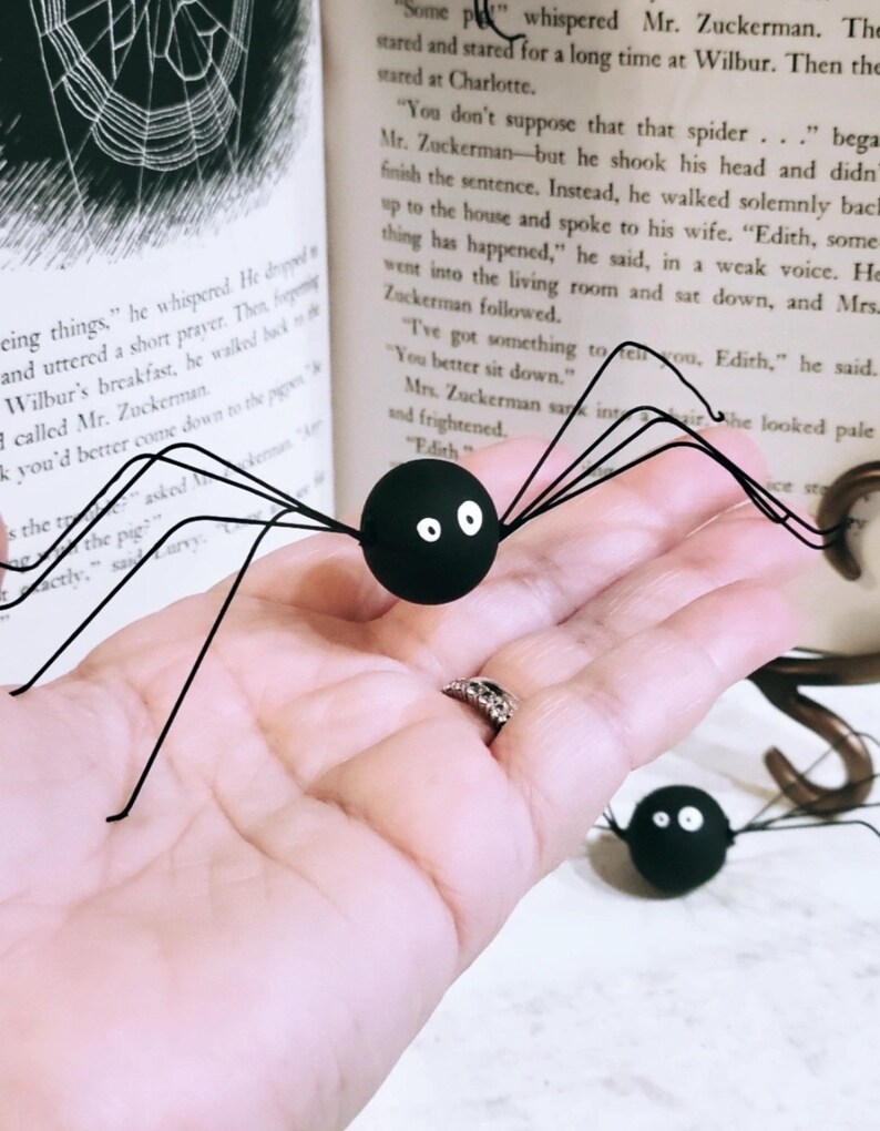 Spiders Wooden Handmade Spiders Charlotte's Web - Etsy