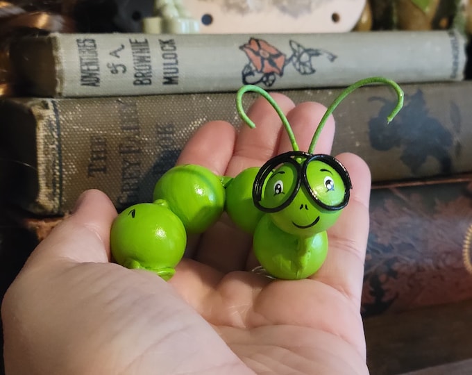 Handmade Wooden Book Worm; Bookworm;large and Small Book Worm Decor ...