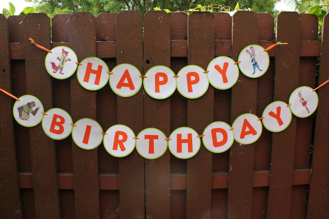 Zootopia Banner/ Zootopia Birthday Banner/zootopia/zootopia - Etsy
