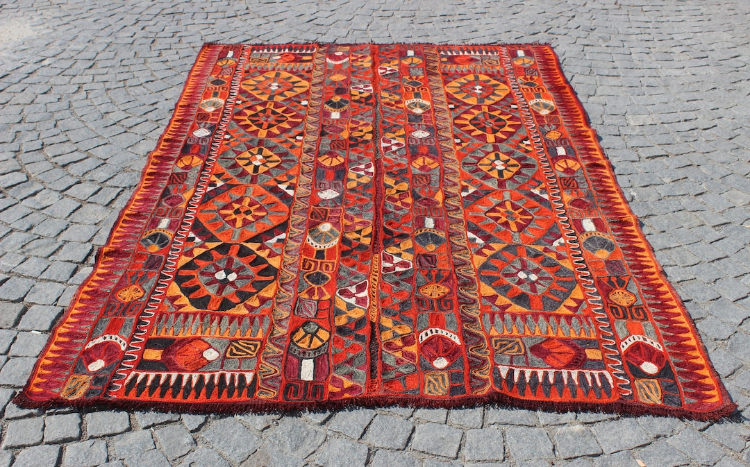 Antique Kurdish Wedding Rug,5.2"x8"feet,decorative Nomadic Rug,vintage ...