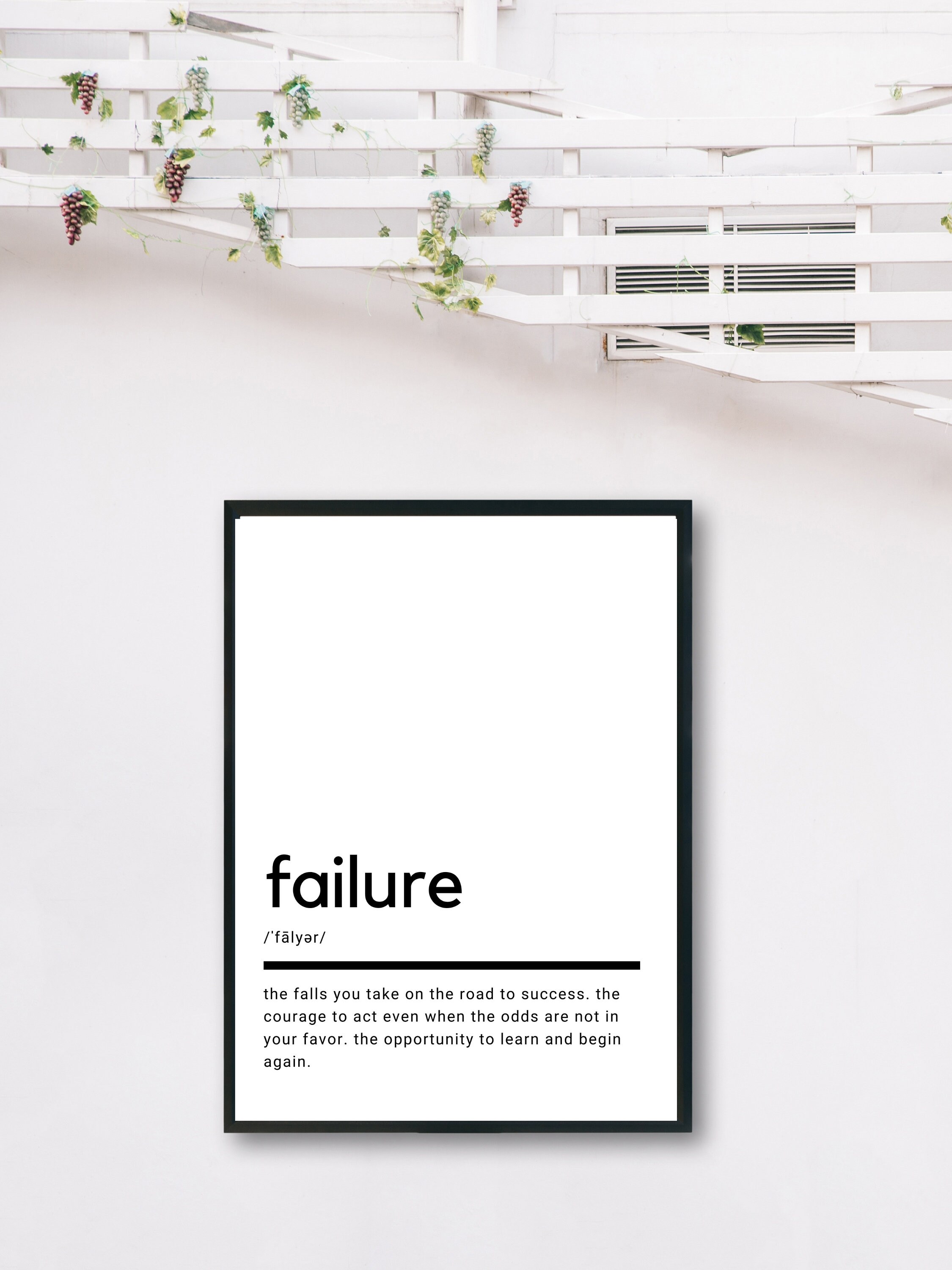 Failure Definition Printable Wall Art Failure Print Failure | Etsy