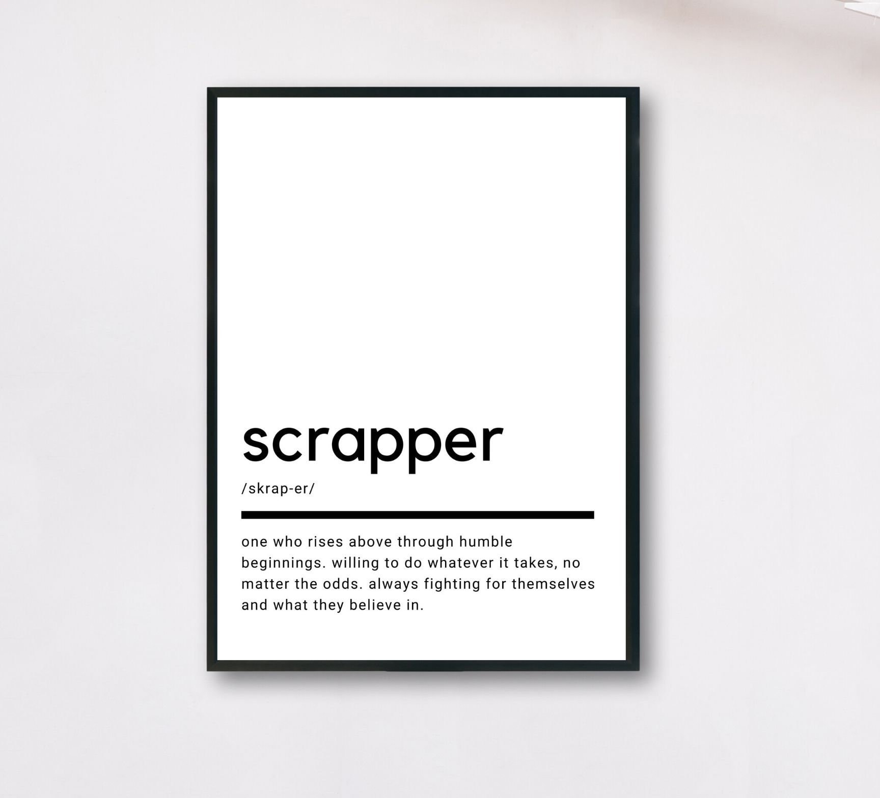 Scrapper Definition Printable Wall Art Scrapper Poster | Etsy