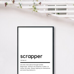 Scrapper Definition, Printable Wall Art, Scrapper Poster, Scrapper ...