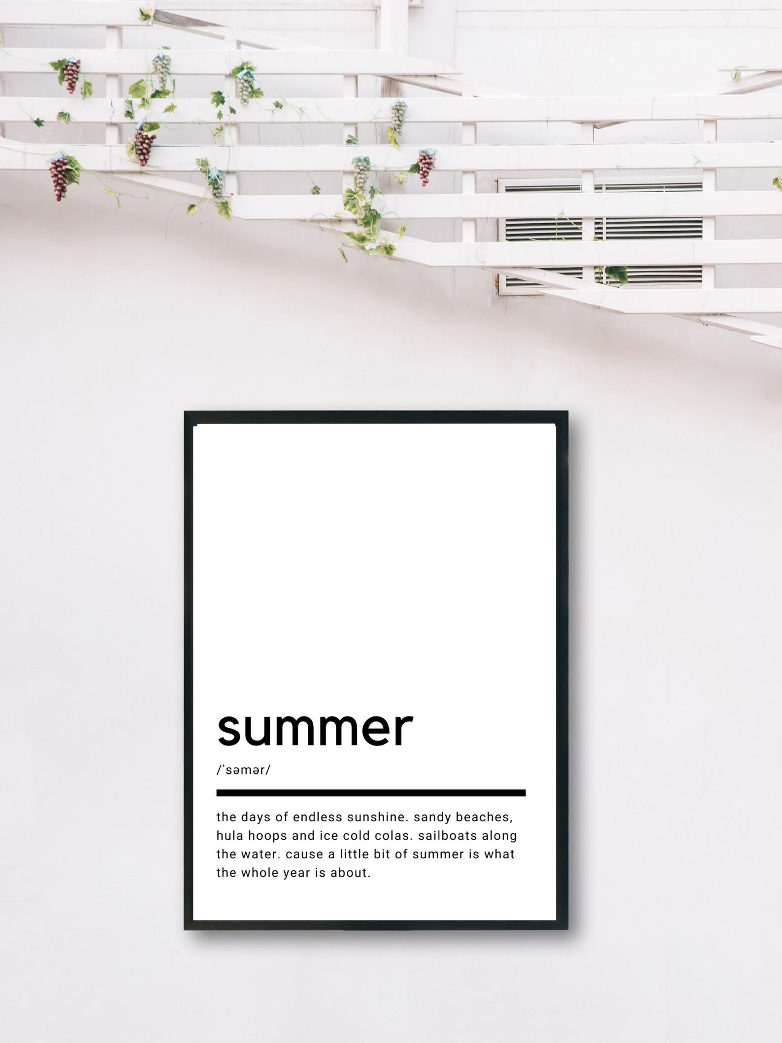 Summer Definition Printable Wall Art Summer Poster Summer | Etsy
