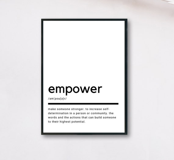 Empower Definition Printable Wall Art Empower Print Empower | Etsy Canada