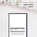 Perspective Definition, Printable Wall Art, Perspective Poster ...