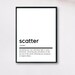 Scatter Definition, Printable Wall Art, Scatter Poster, Scatter Quote ...