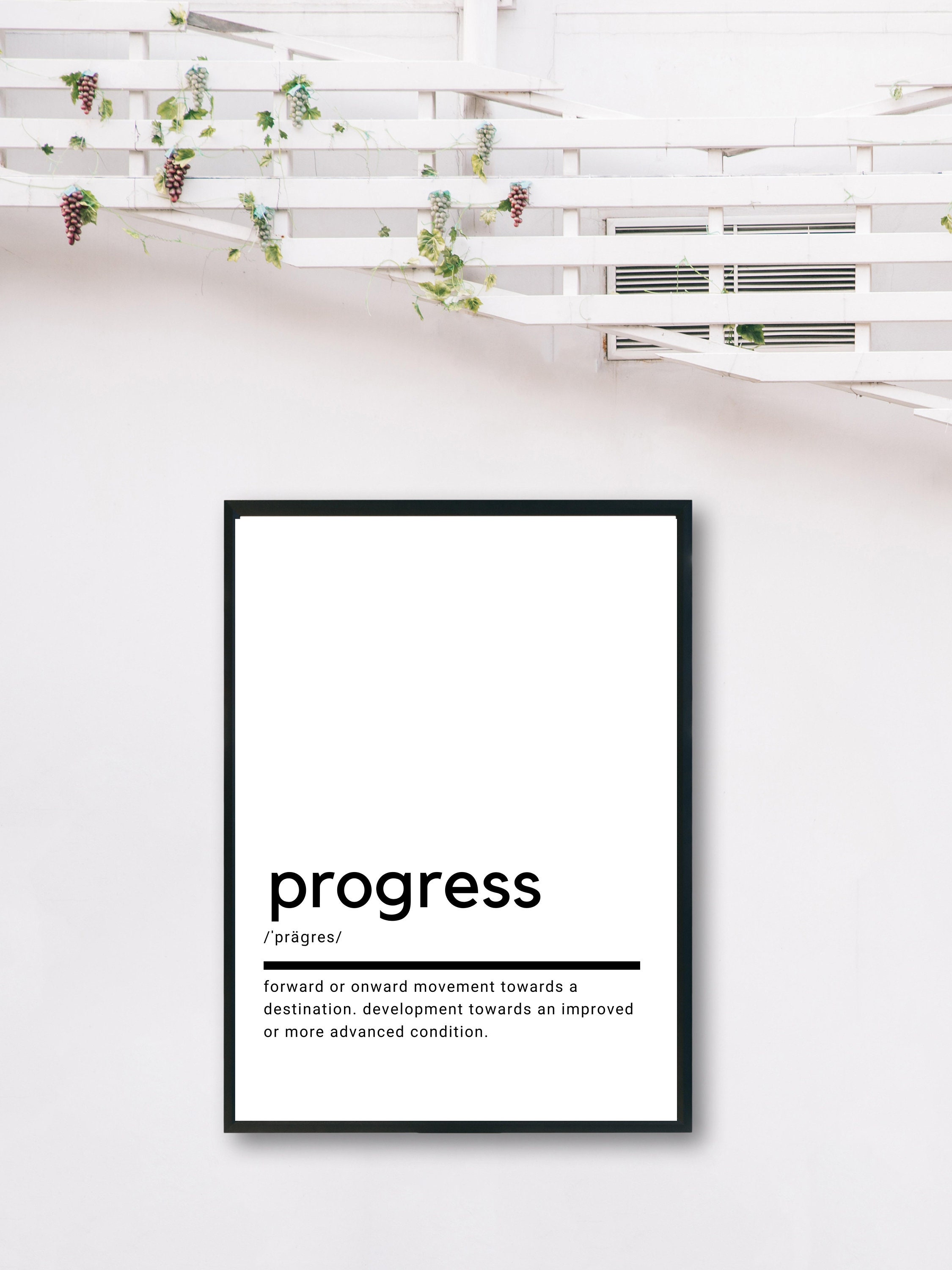 Progress Definition, Printable Wall Art, Progress Poster, Progress ...