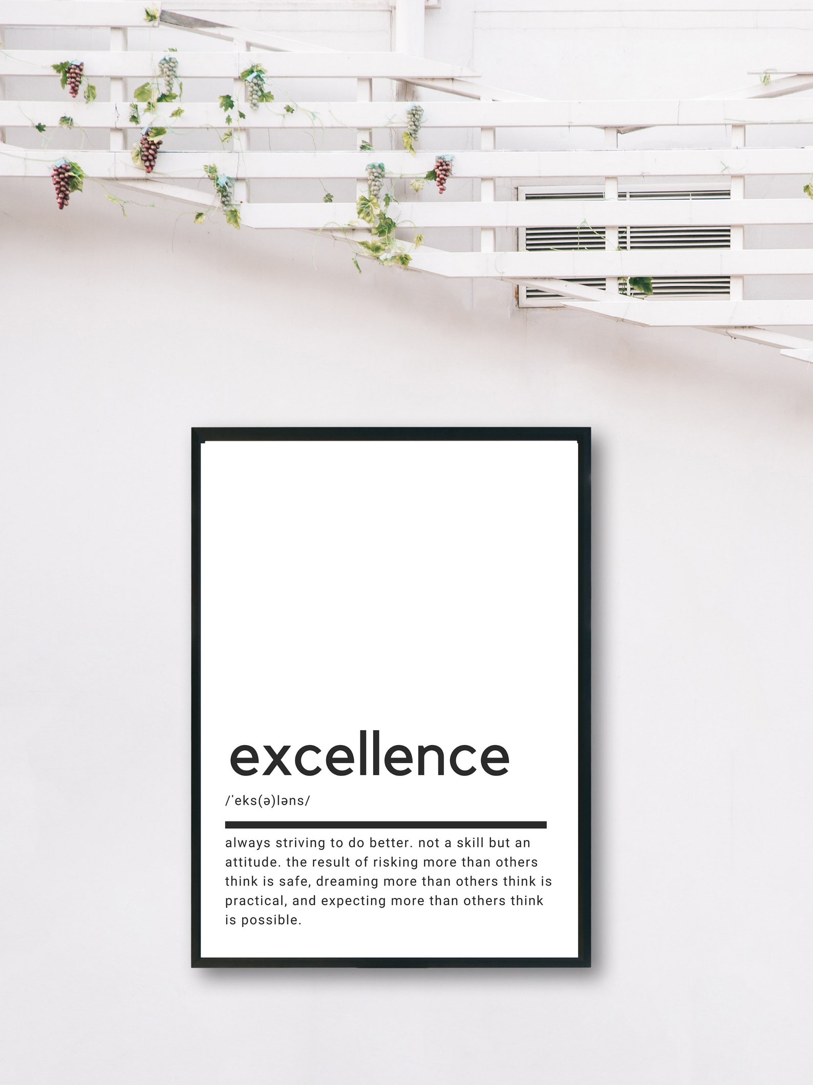 Excellence Definition Printable Wall Art Home Poster - Etsy