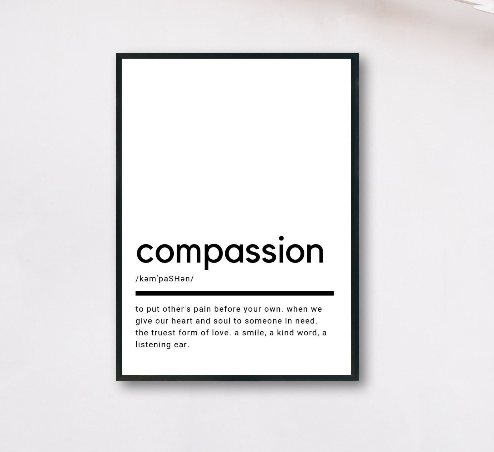 Compassion Definition Printable Wall Art Compassion Poster - Etsy