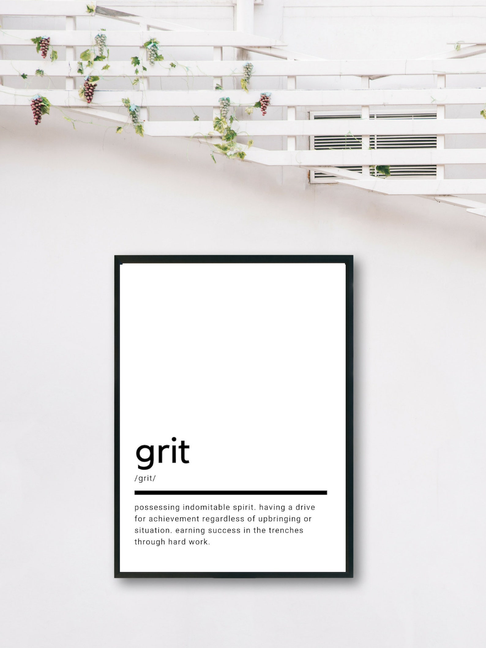 Grit Definition, Printable Wall Art, Grit Print, Grit Poster, Grit ...