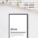 Drive Definition Printable Wall Art Drive Print Drive - Etsy