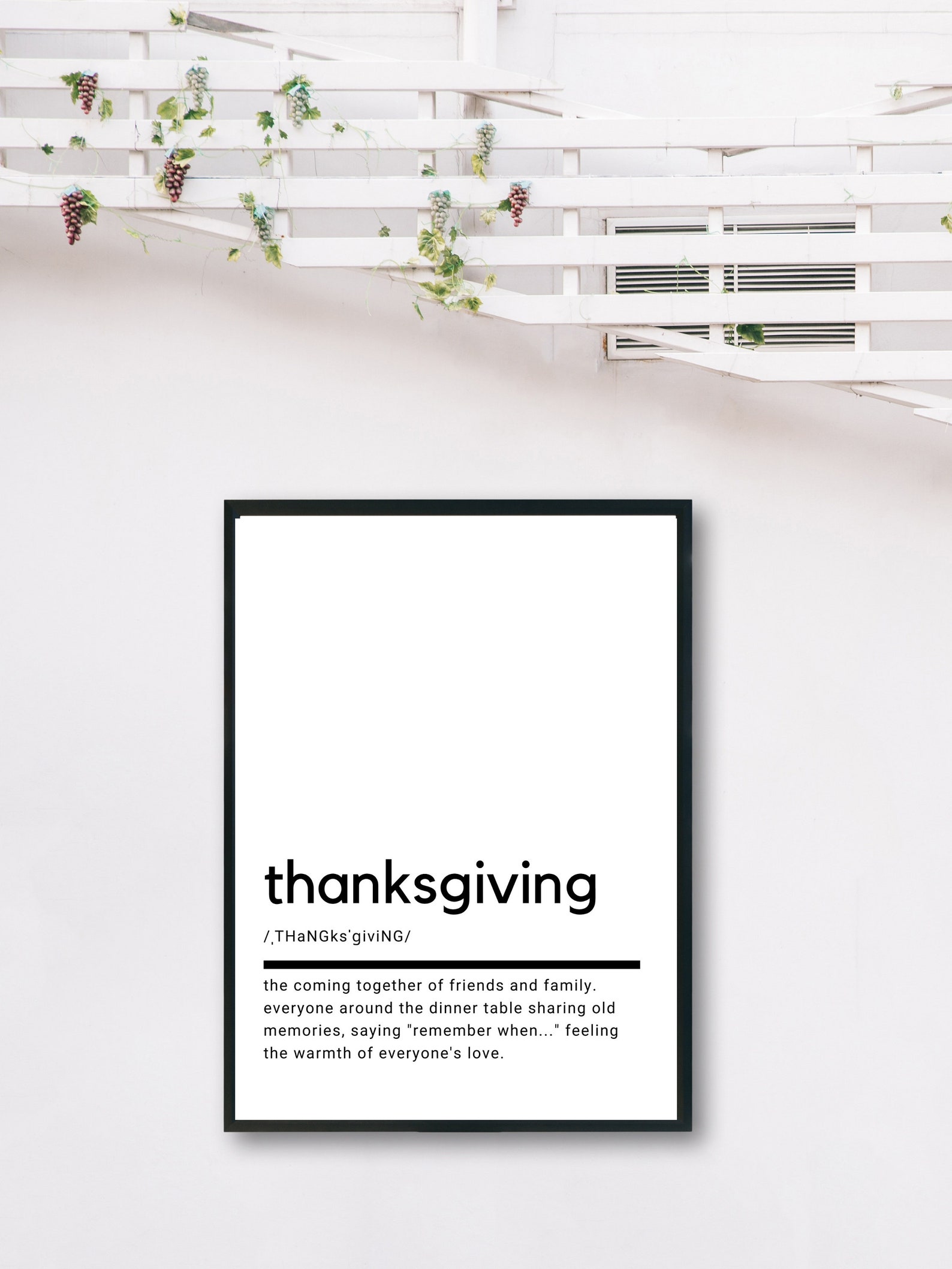 Thanksgiving Definition, Printable Wall Art, Thanksgiving Poster ...