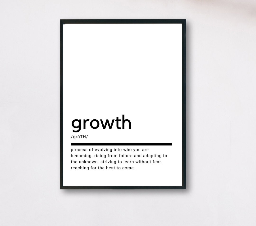 Growth Definition, Printable Wall Art, Growth Poster, Inspirational ...