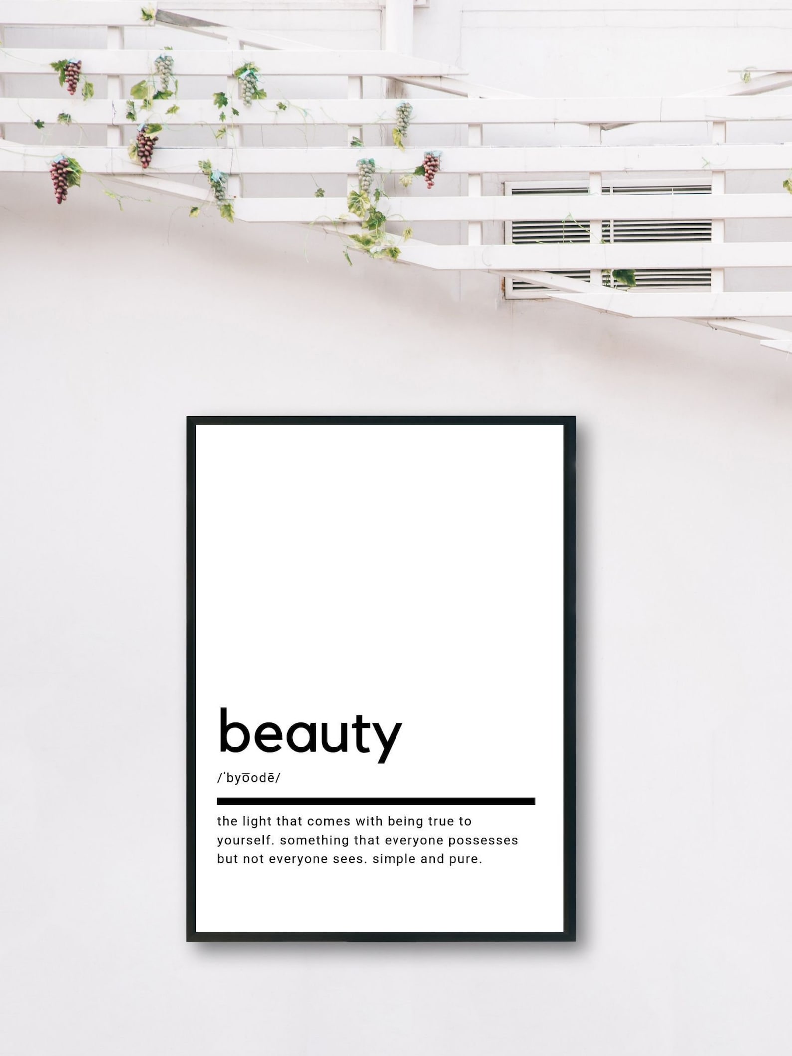 Beauty Definition Printable Wall Art Beauty Poster Beauty | Etsy