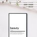 Beauty Definition Printable Wall Art Beauty Poster Beauty - Etsy