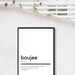 Boujee Definition, Printable Wall Art, Boujee Print, Funny Boujee Quote ...