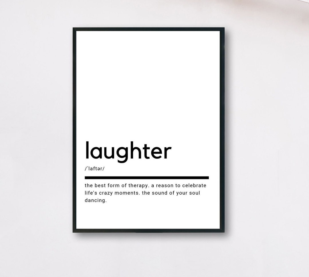 Laughter Definition, Printable Wall Art, Laughter Poster, Laughter ...