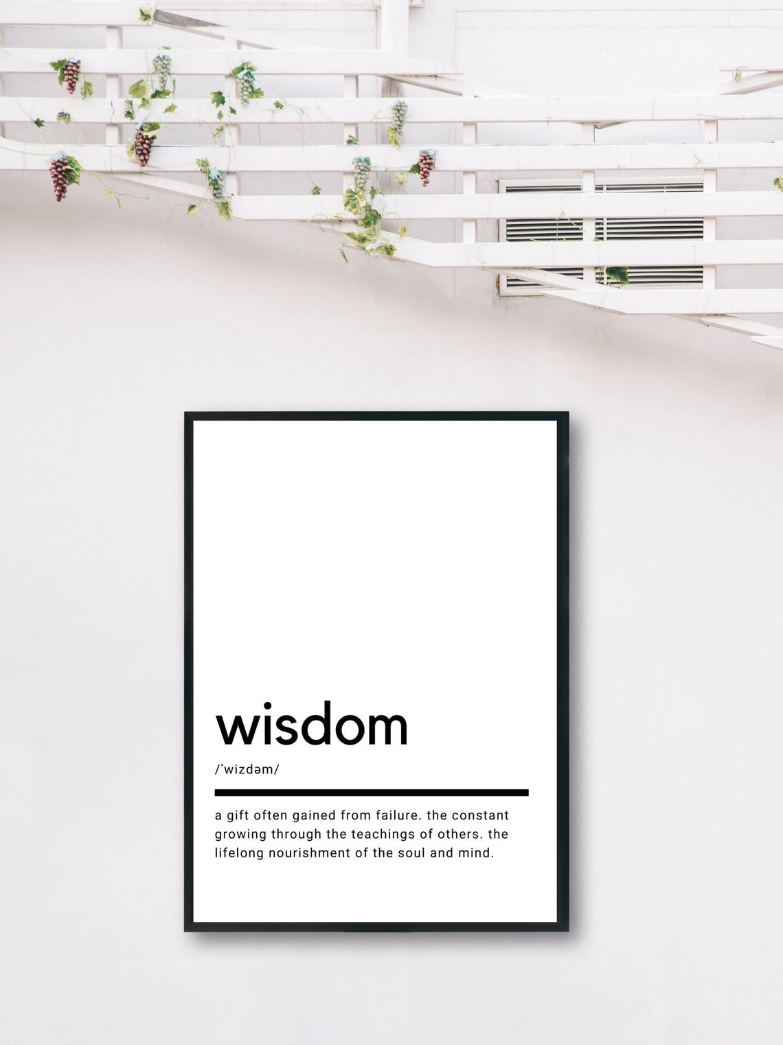 Wisdom Definition Printable Wall Art Wisdom Poster Wisdom | Etsy