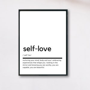 Self-love Definition, Printable Wall Art, Self-love Poster, Self-love ...