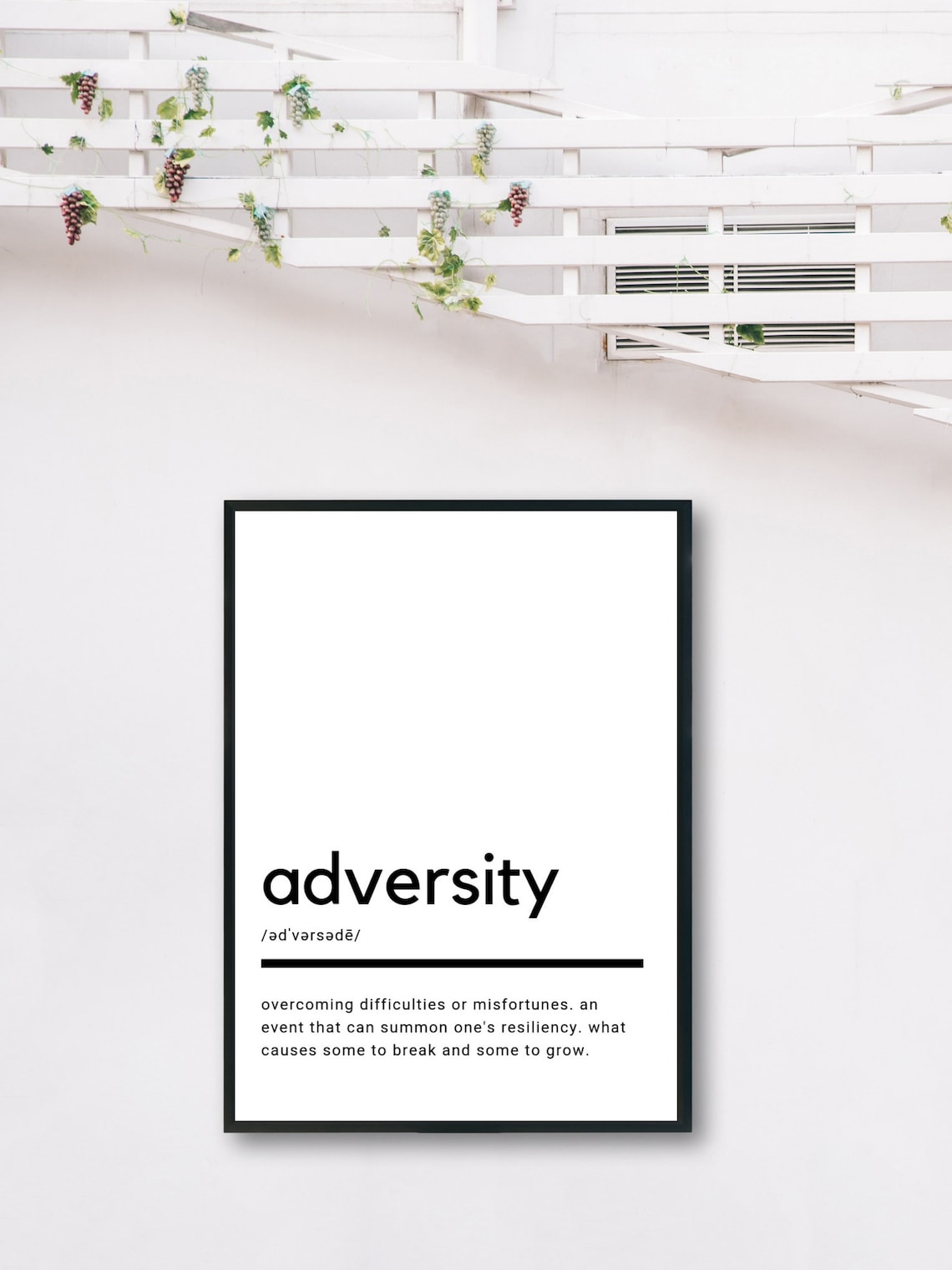Adversity Definition Printable Wall Art Adversity Print | Etsy