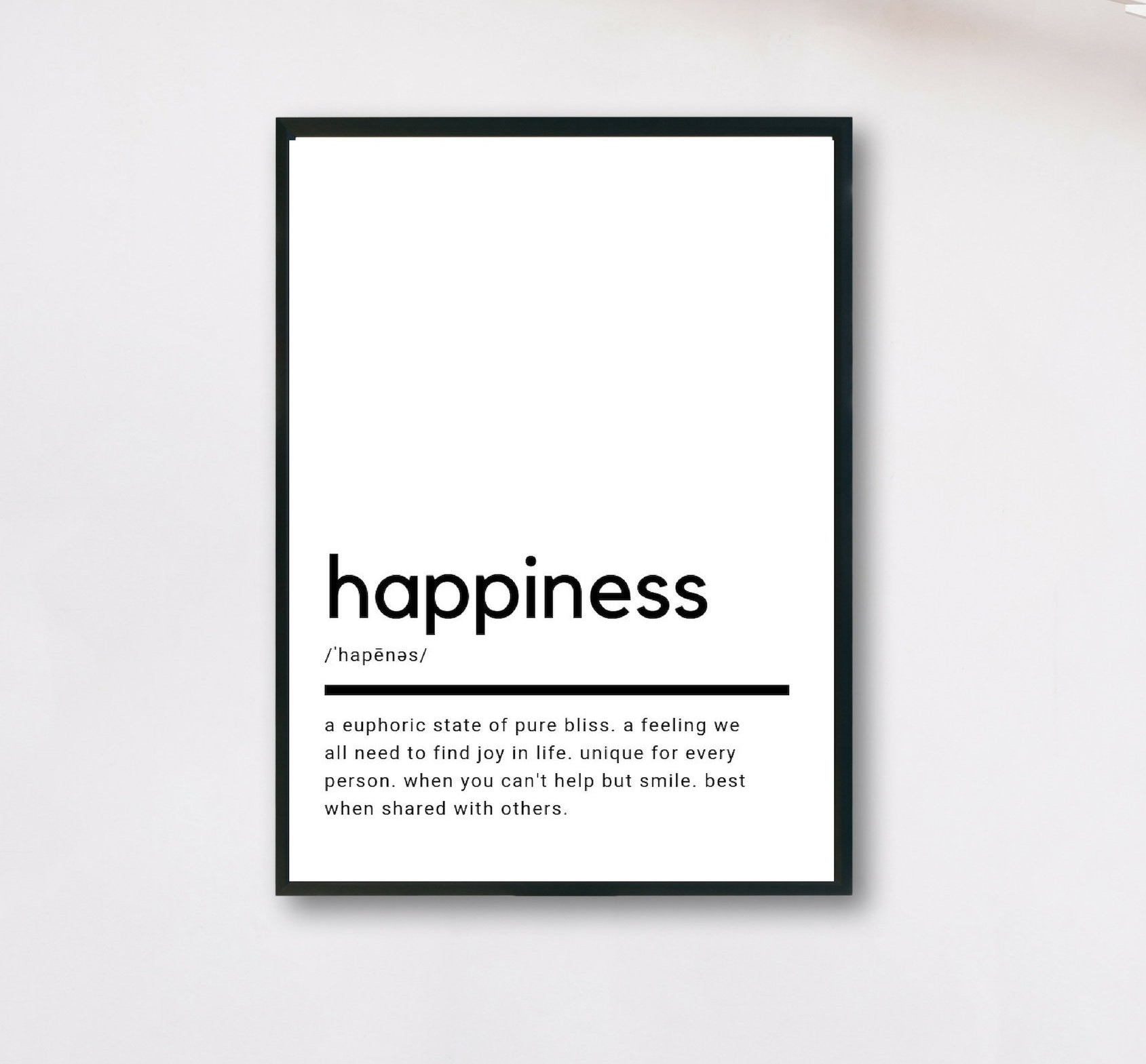 Happiness Definition, Printable Wall Art, Happiness Print, Happiness ...