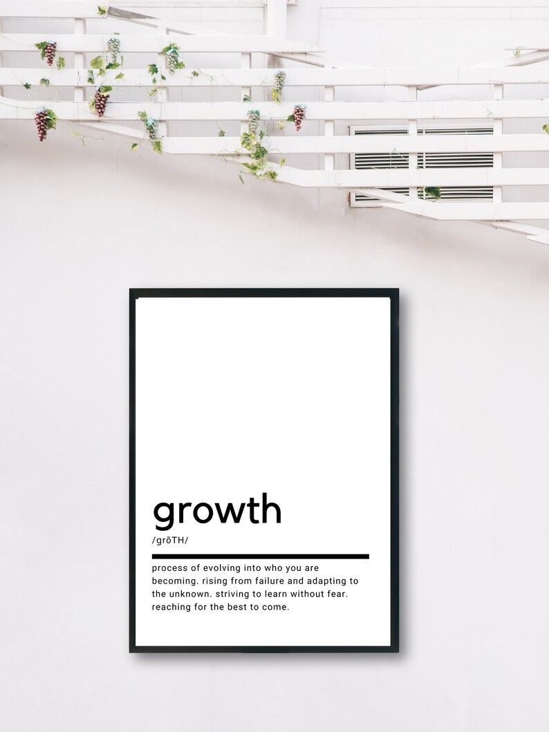Growth Definition Printable Wall Art Growth Poster - Etsy