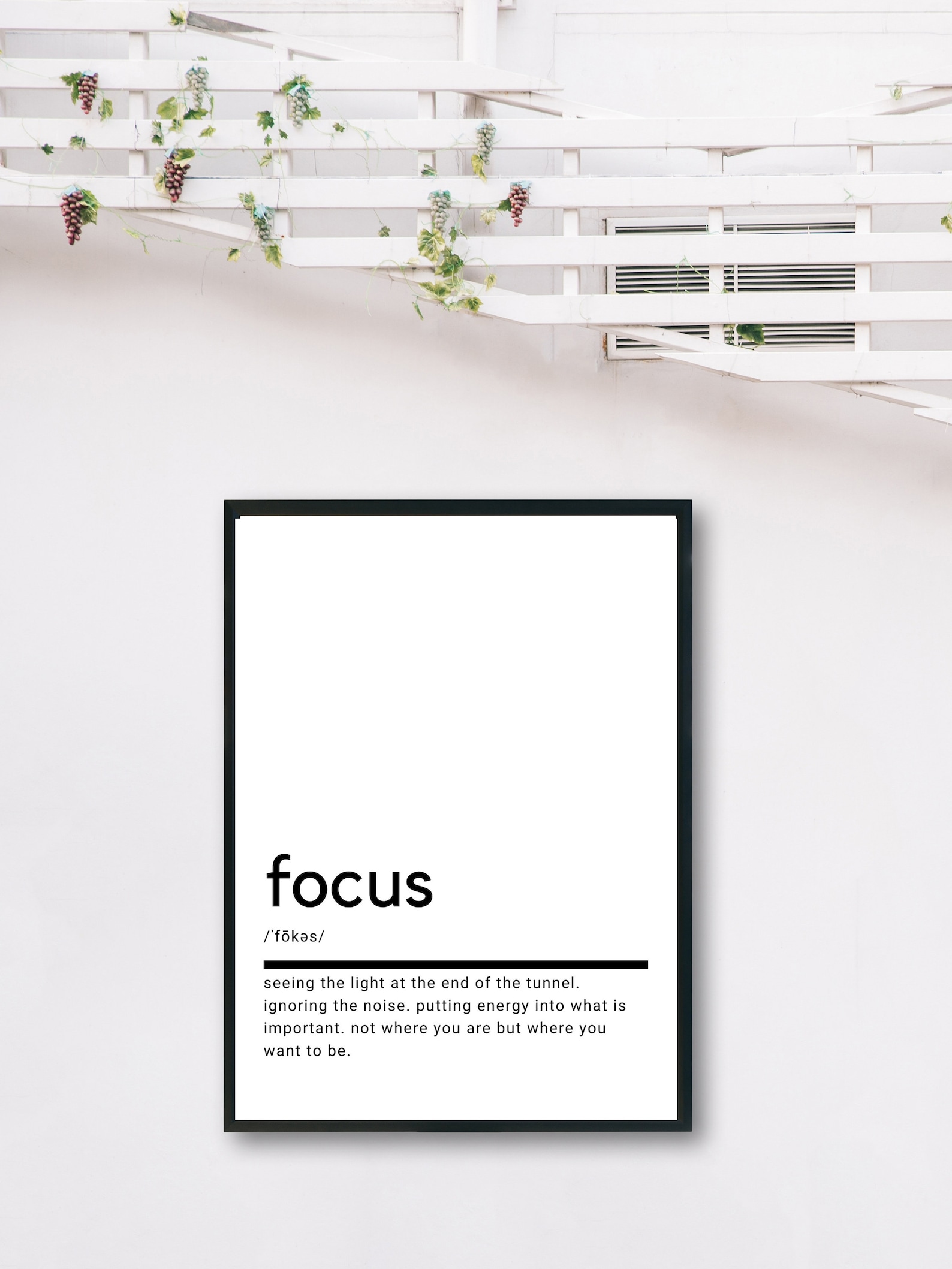 Focus Definition Printable Wall Art Focus Poster Focus - Etsy