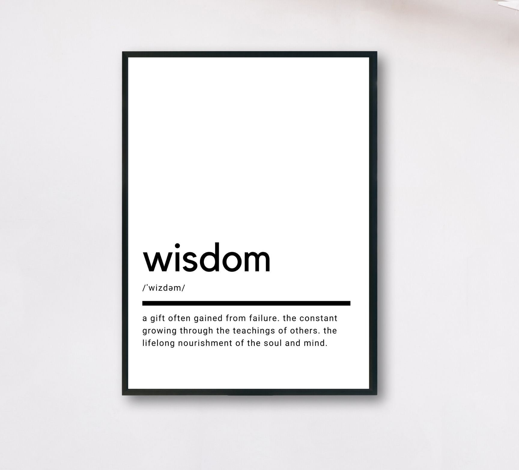 Wisdom Definition, Printable Wall Art, Wisdom Poster, Wisdom Quote ...