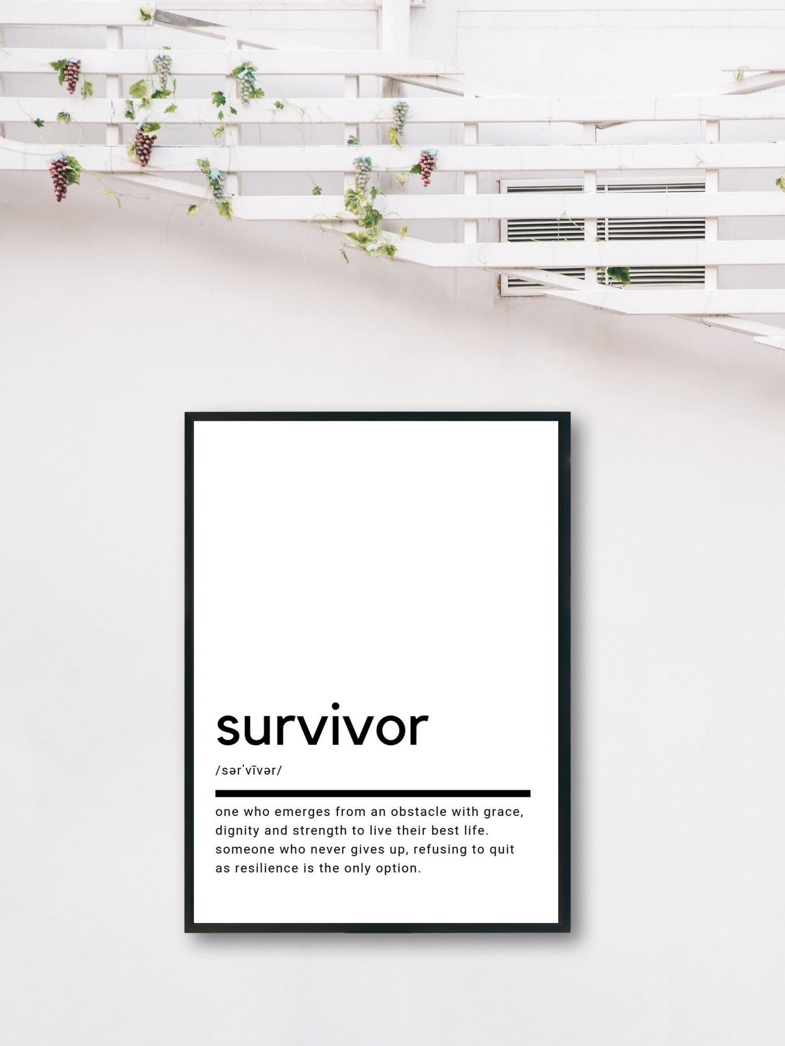 Survivor Definition, Printable Wall Art, Survivor Poster, Survivor ...