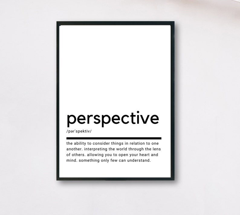 Perspective Definition, Printable Wall Art, Perspective Poster ...