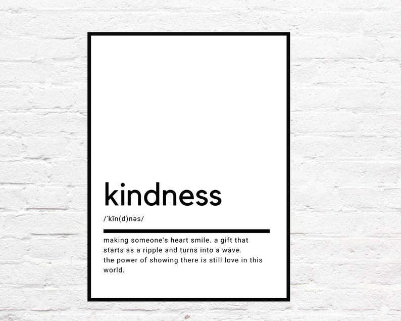 Printable Wall Art Set of 3 Kindness Empathy and Compassion - Etsy