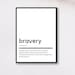Bravery Definition, Printable Wall Art, Bravery Poster, Bravery Quote ...
