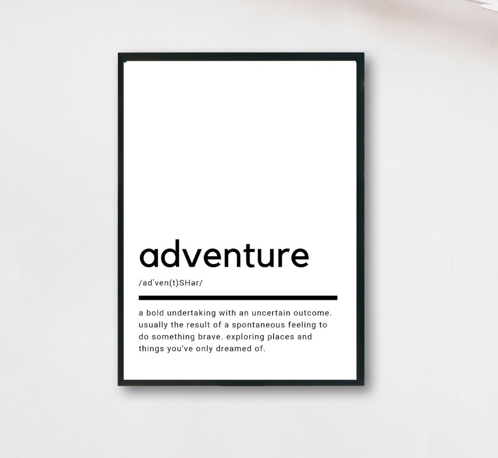 Adventure Definition Printable Wall Art Adventure Print | Etsy