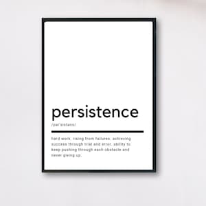 Persistence Definition, Printable Wall Art, Persistence Print ...