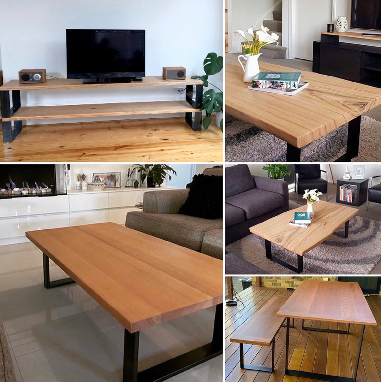 Hoop Legs - COFFEE TABLE & BENCH | 75x8mm Steel | Steel Table Legs ...