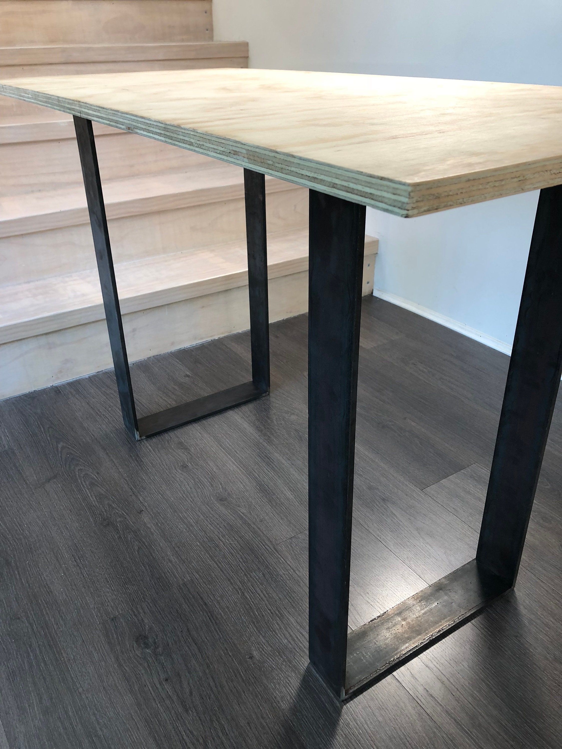 HALL TABLE Hoop Legs 75x8mm steel Steel table legs Metal | Etsy