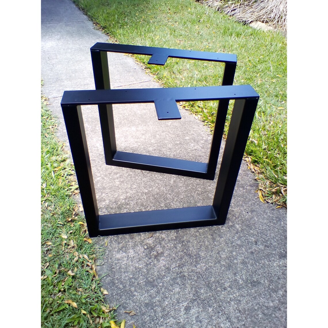 Hoop / Box Square Metal Table Legs. Raw Industrial Look or - Etsy Australia