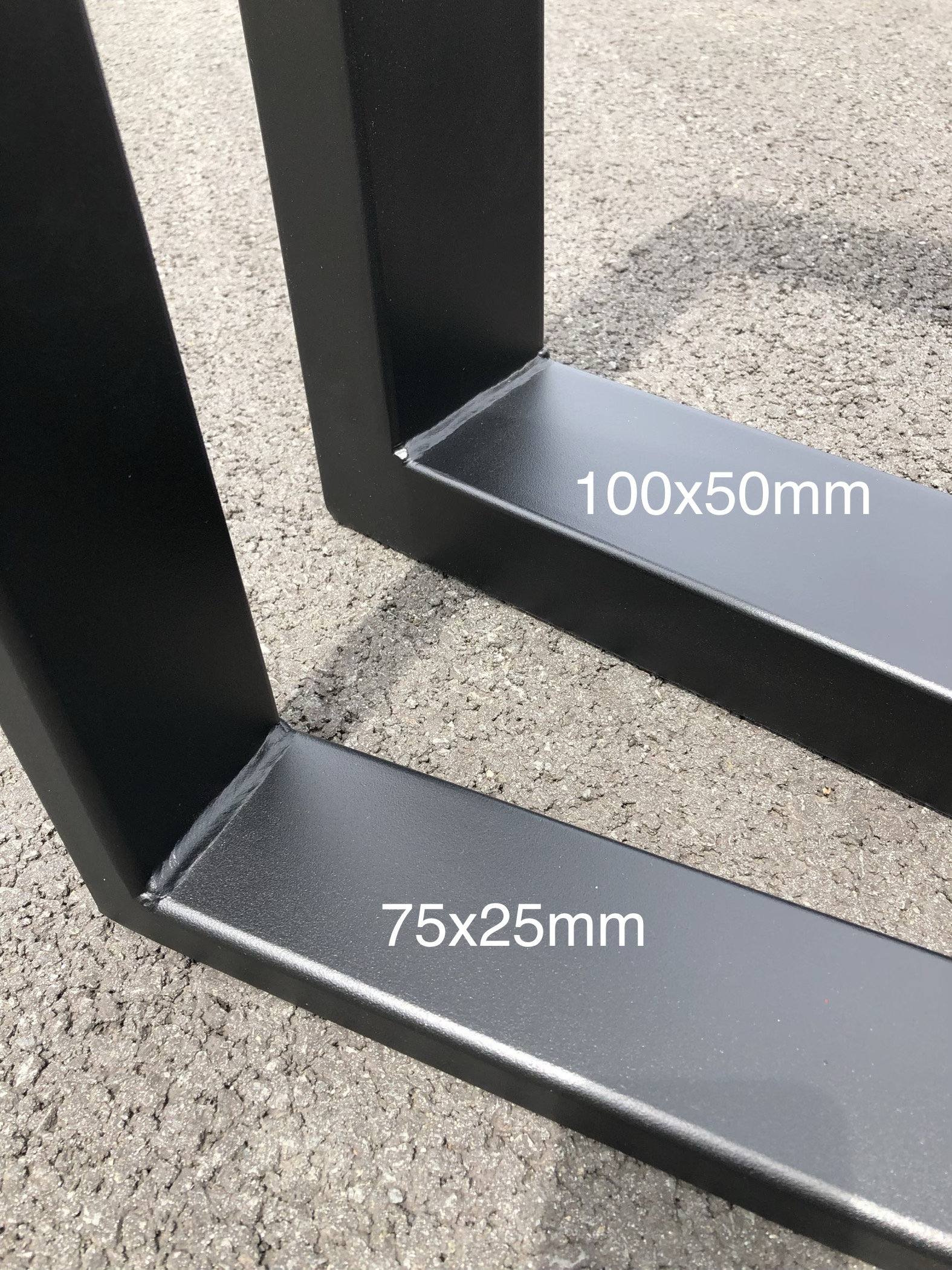 Hoop Legs DINING TABLE / DESK 100x50mm Steel Steel Table | Etsy Australia