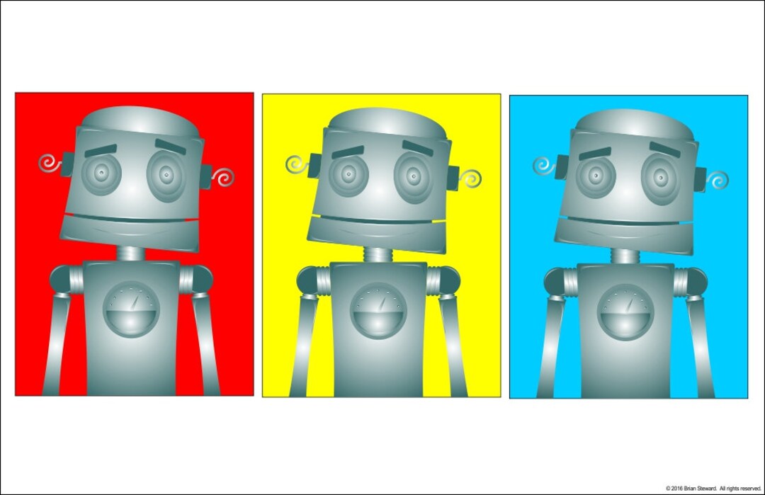 Pop Art Robots 11x17 Printable Digital Download - Etsy