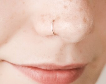 Thin nose ring | Etsy